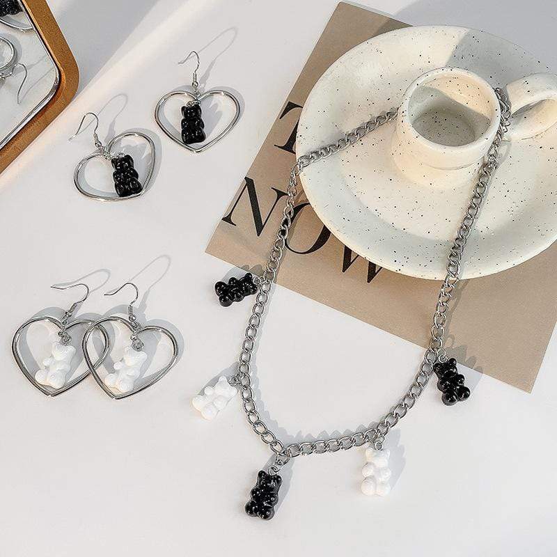 Monochrome Gummy Set | White Tanuki