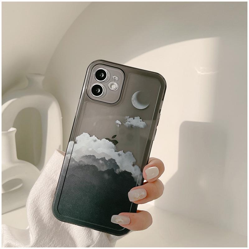 Cloudy Night Phone Case | White Tanuki