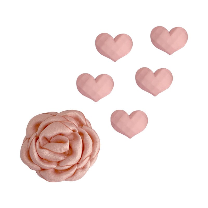 Peachy Love Hair Clips | White Tanuki