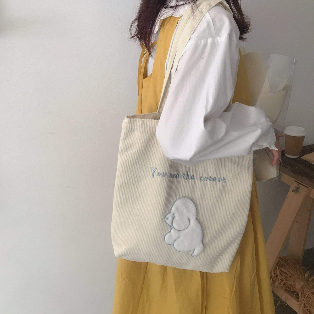 The Cutest Tote Bag | White Tanuki